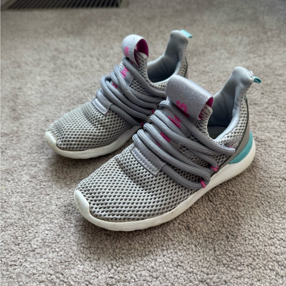 adidas | Shoes | Adidas Gray And Pink Sneakers With Breathable Mesh And ...